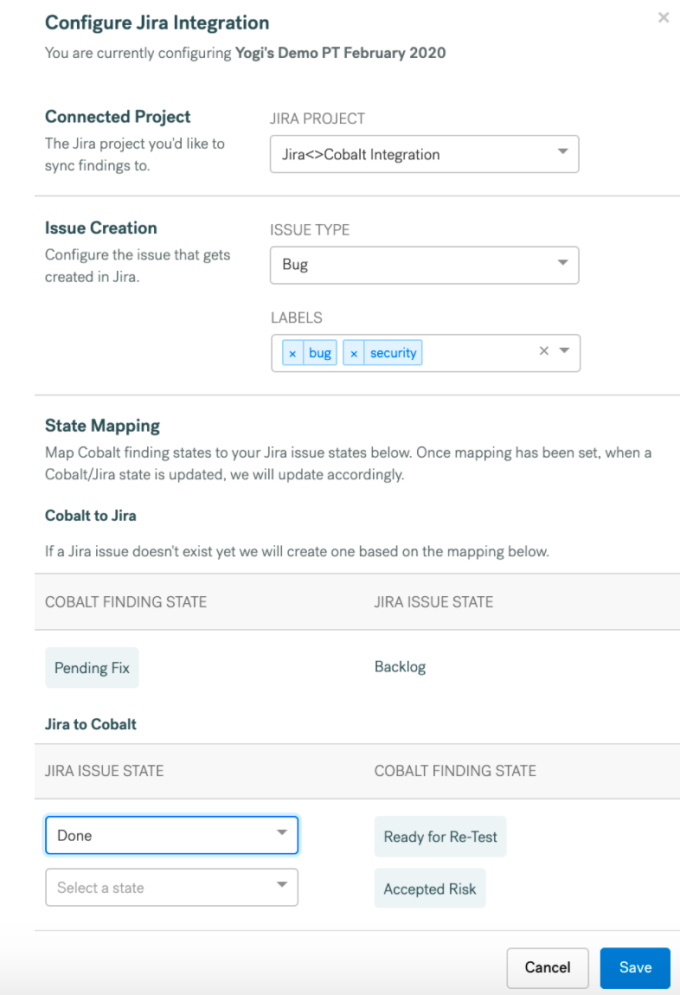 Bi-Directional Integration With Jira | Cobalt