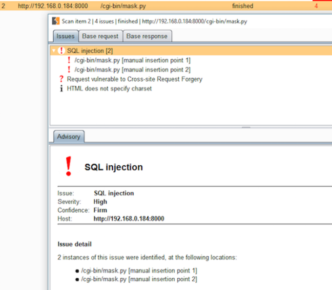 Bypassing CSRF tokens with Python’s CGIHTTPServer to exploit SQL injections